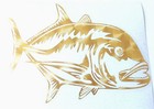 Hawaiian Ulua Fish Hawaii Vinyl Decal Car Window Sticker Choose 6 ...