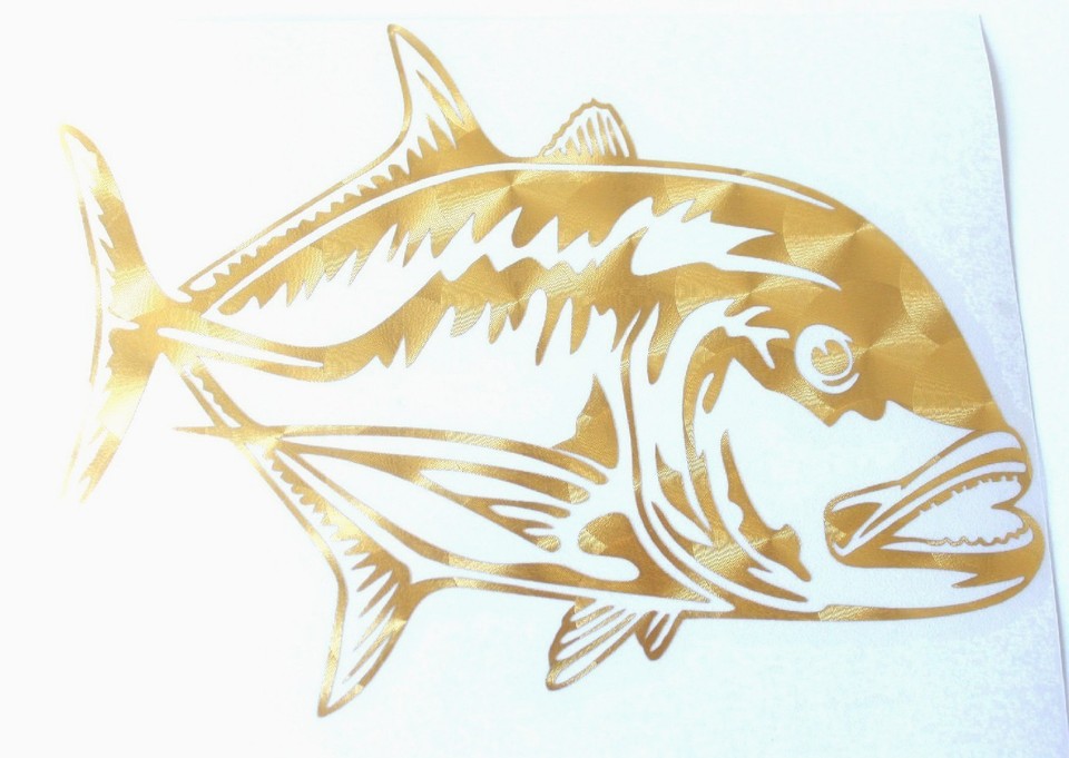 Hawaiian Ulua Fish Hawaii Vinyl Decal Car Window Sticker Choose 6 Colors 4 Sizes | eBay