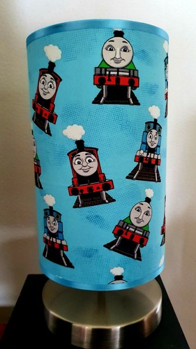 thomas tank engine bedside touch lamp train fabric shade and bulb | eBay