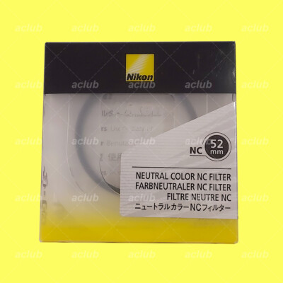 Genuine Nikon 52mm Neutral Color NC Filter Clear Lens Protector NC-52 ...