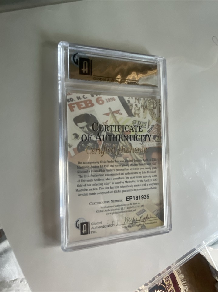 Elvis Presley’s Hair- LE Authentic Encapsulated Relic | eBay