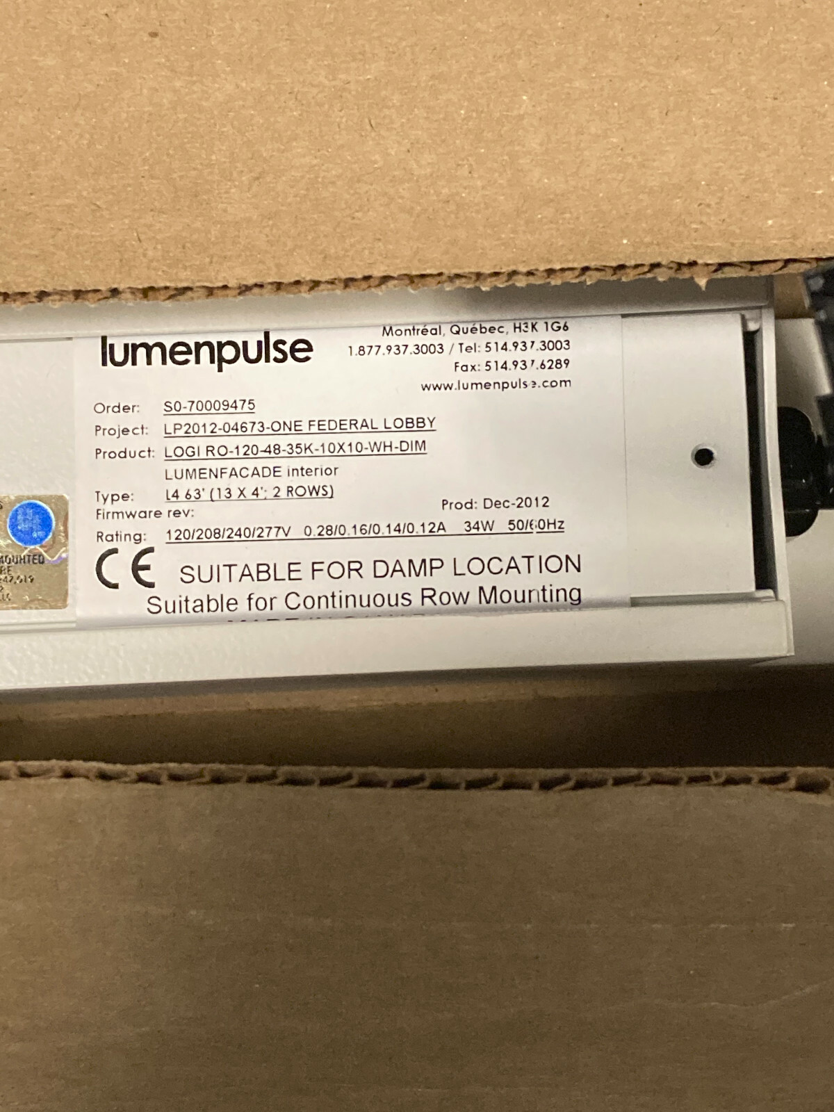 Lumenpulse LOGI RO-120-48-35K-10X10-WH-DIM Lumenfacade Universal ...