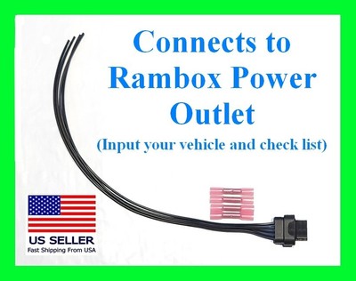 fit Ram Jeep Rambox Power Outlet Connector Plug Pigtail Harness Wiring ...
