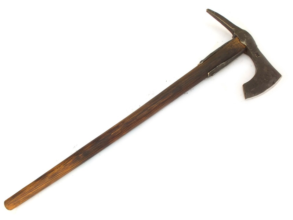 FN_04a Bearded Spiked TOMAHAWK with Burned and Oiled Oak Wood Handle | eBay