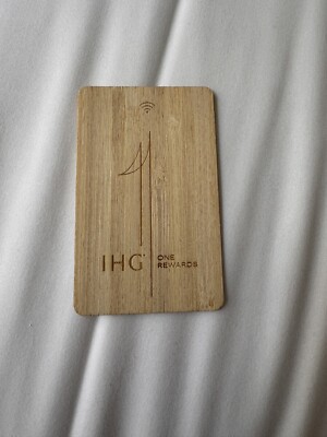 One Rewards Empty Back IHG HOTEL Wooden ROOM KEY CARD Collectible. Rare ...