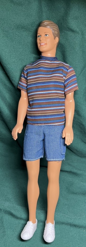 Vintage 1968 Ken Doll w/ Brown Hair & Blue Green Eyes-Indonesia (Head ...