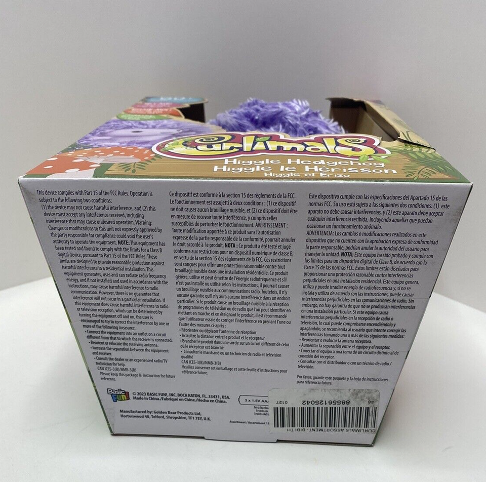 Curlimals - Higgle The Hedgehog - Interactive Animated Talking Giggling ...