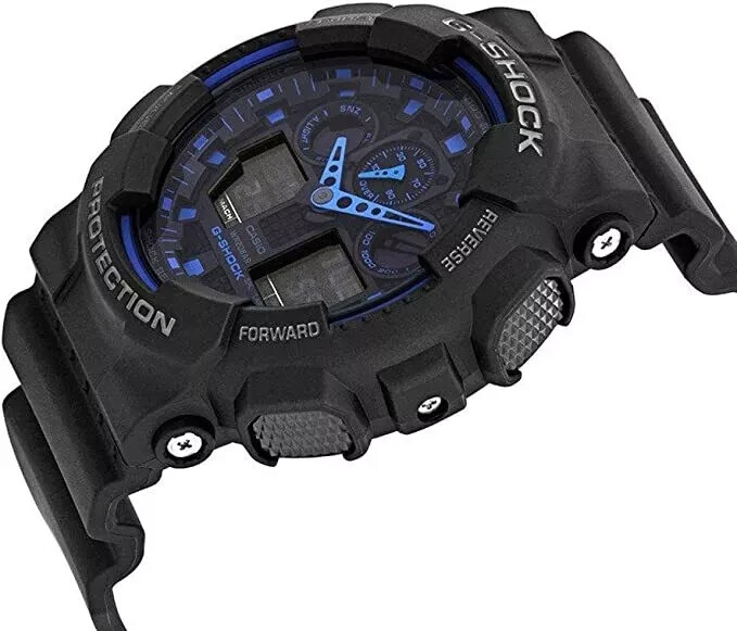 Casio Men's G-Shock Analog & Digital Black Quartz Watch - GA-100-1A2DR ...