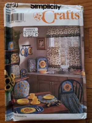 Simplicity Crafts Pattern 8880 Kitchen Apron Curtains Oven Mitt ...