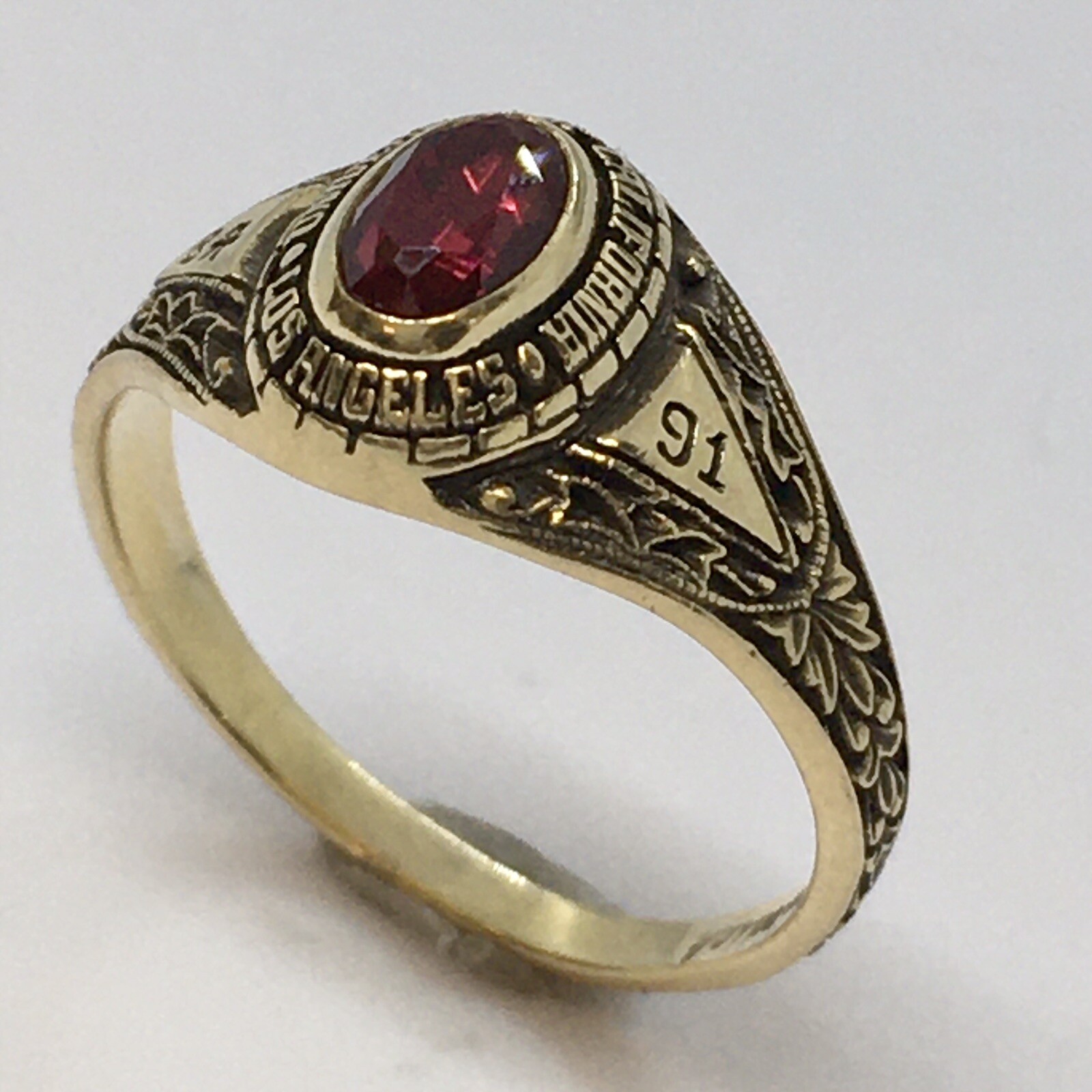 14K Gold University of California L A UCLA Class 1991 Ring 3.7 Gram ...
