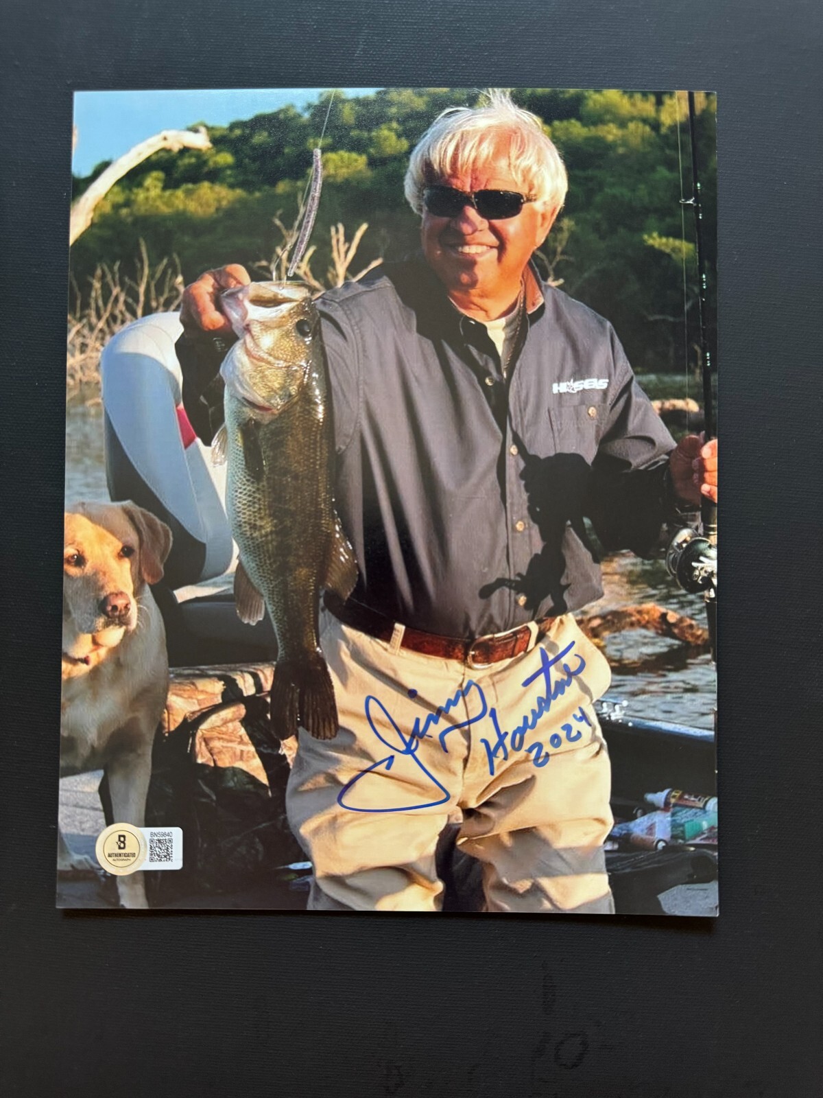 Jimmy Houston Rare! autographed signed 8x10 Bass fishing photo Beckett ...
