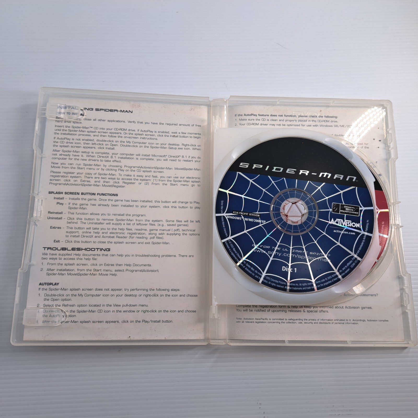 Spider-Man PC Game - Windows 98/ME/2000/XP CD ROM - Activision ...