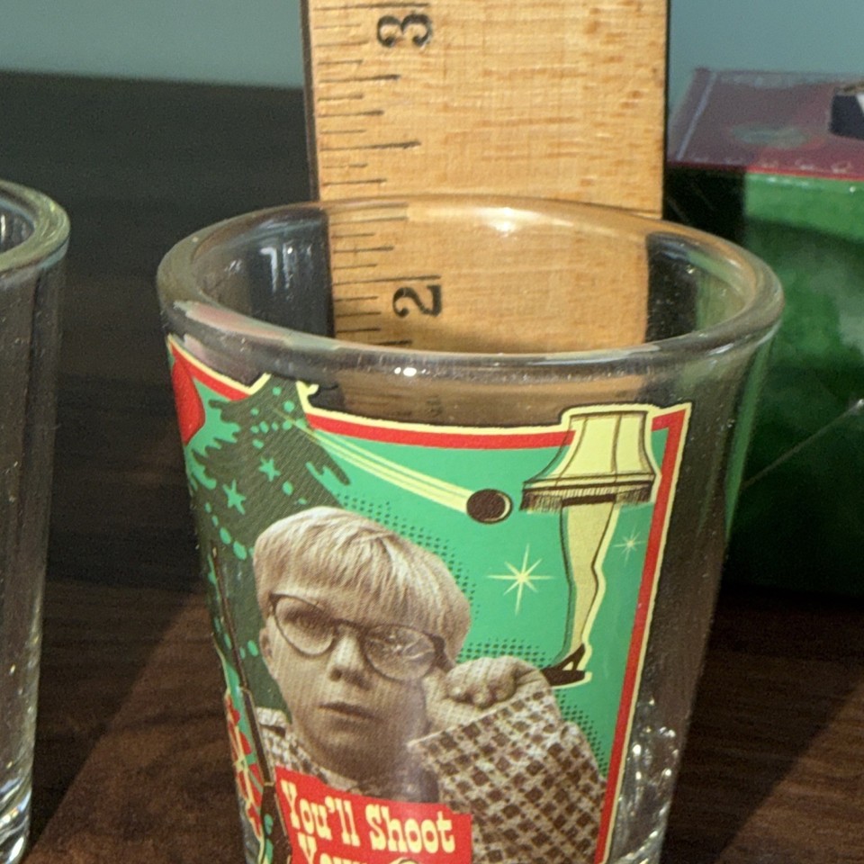 A Christmas Story Glassware Set Of 4 1.5 oz Glasses Silver Buffalo Shot ...