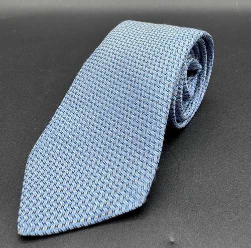 Blue Hermes H Pattern All Over Silk Men’s Tie Made In France | eBay