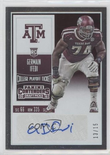 2016 Contenders Draft Picks Playoff Ticket /15 Germain Ifedi #235 ...