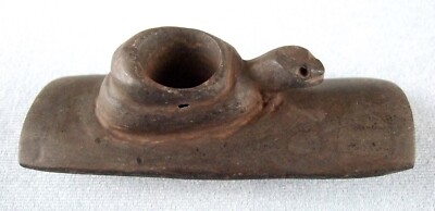 Exceptionally Fine Arkansas Serpent Effigy Platform Pipe with COA ...
