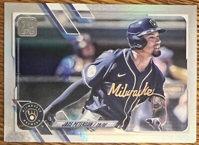 2021 Topps Update Series Rainbow Foil Jace Peterson Milwaukee Brewers ...