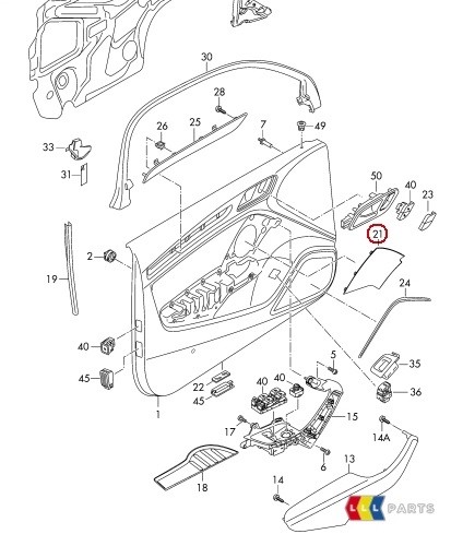 NEW GENUINE AUDI A3 13-16 FRONT DOOR N/S LEFT BLACK SPEAKER COVER ...