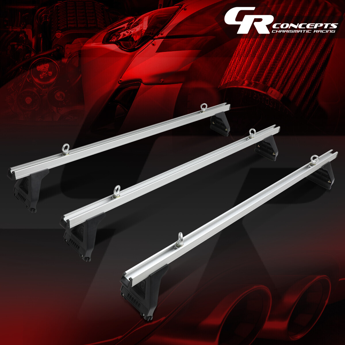 CARGO VAN RAIN GUTTER LUGGAGE CROSS BAR UNIVERSAL ROOF RACK W/MOUNTING ...