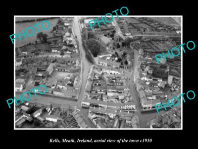 OLD LARGE HISTORIC PHOTO OF KELLS MEATH IRELAND AERIAL VIEW OF THE TOWN ...