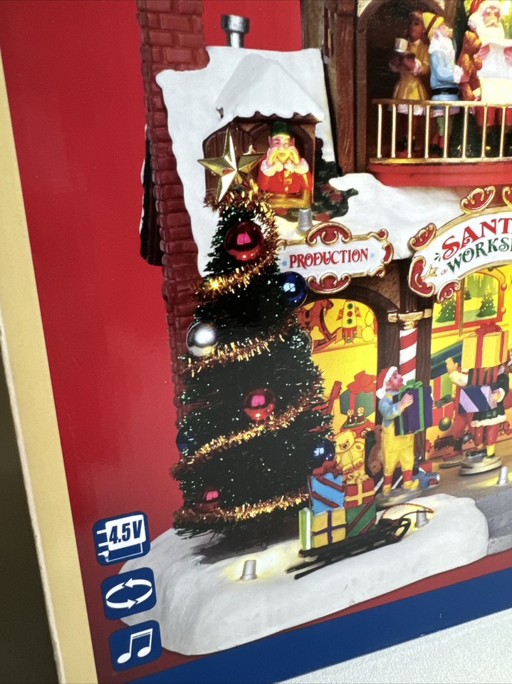 Lemax Santas Workshop Christmas Village Item 35558 NIOB Sights and Sounds | eBay