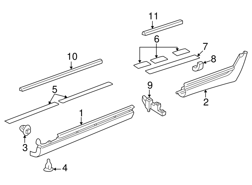 Genuine Lexus Rocker Molding Clip 75867-50030 | eBay