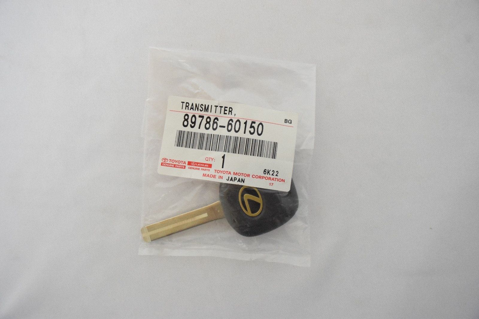 LEXUS GENUINE FACTORY BLANK SUB KEY 89786-60150 GX470 RX350 SC430 ES330 ...