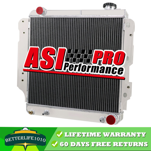 4 Row Aluminum Radiator For 1987-2006 90 Jeep Wrangler TJ/YJ Chevy V8 ...