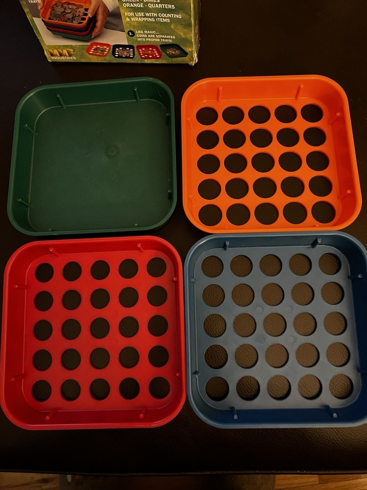 Vintage Coin Sort Junior Speed Coin Sorting Trays Set Change Counter In ...