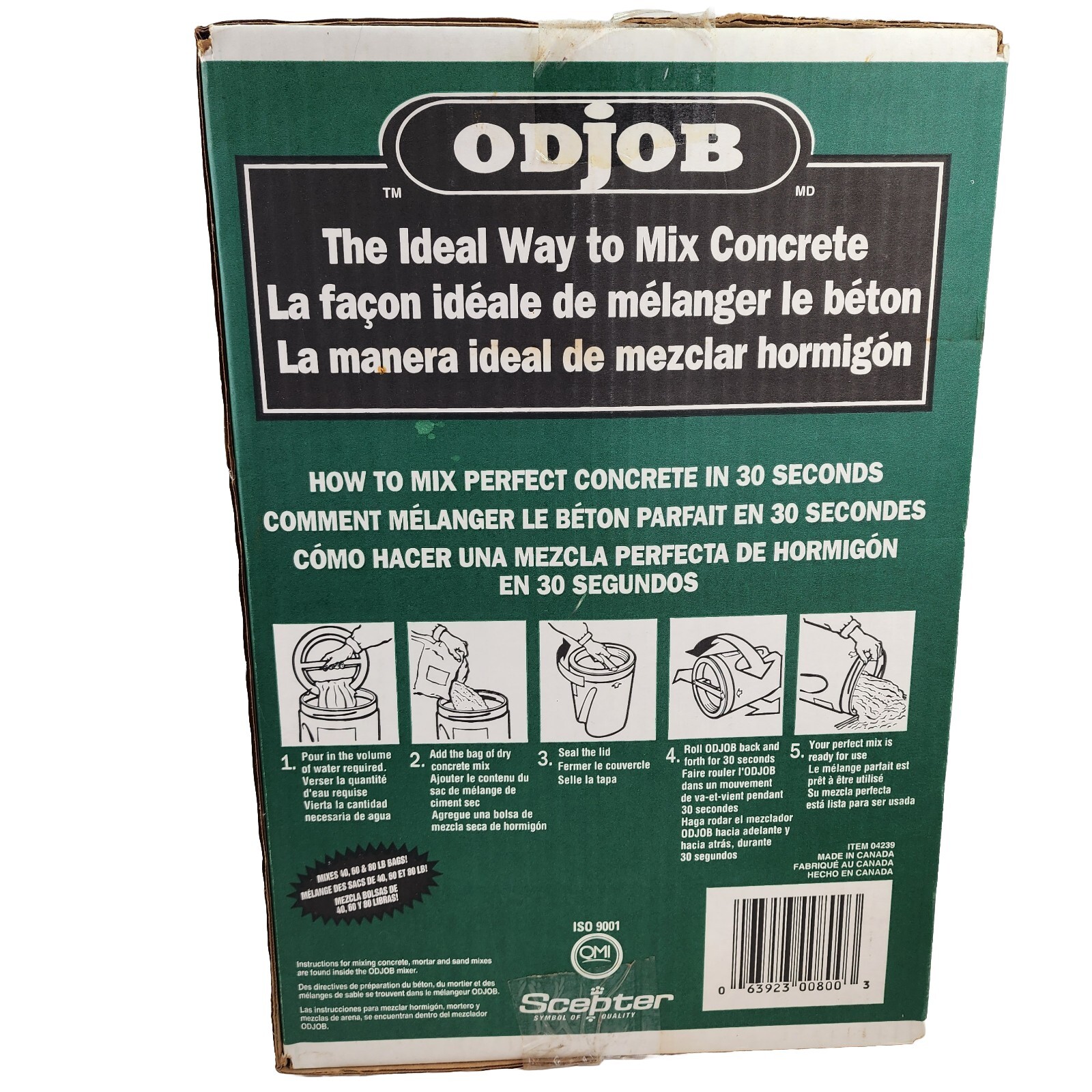 Scepter Odjob Revolutionary Mixing System Cement Hand Mixer Concrete ...