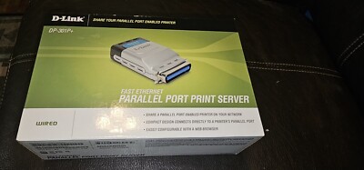 D-Link DP-301P+ 10/100 Fast Ethernet Parallel Port Print Server Open ...