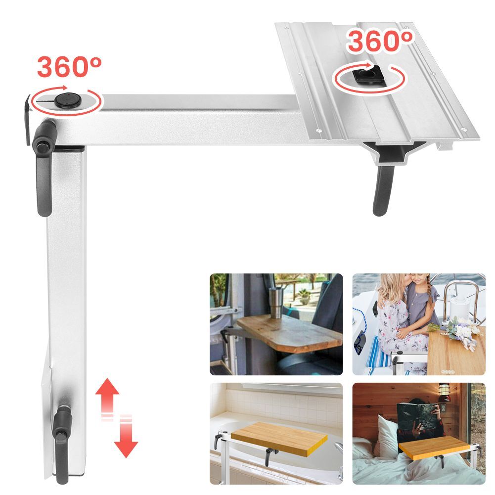 Fully Adjustable Table Leg Bracket 360 Swivel Lagun style. Campervan ...