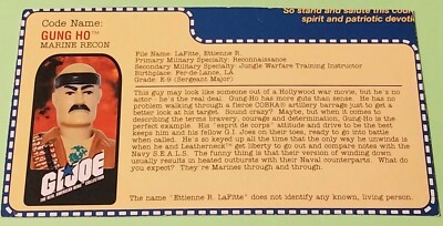 G.I. Joe Gung Ho Action Figure File Card 2001 Collection Pack TRU ARAH ...