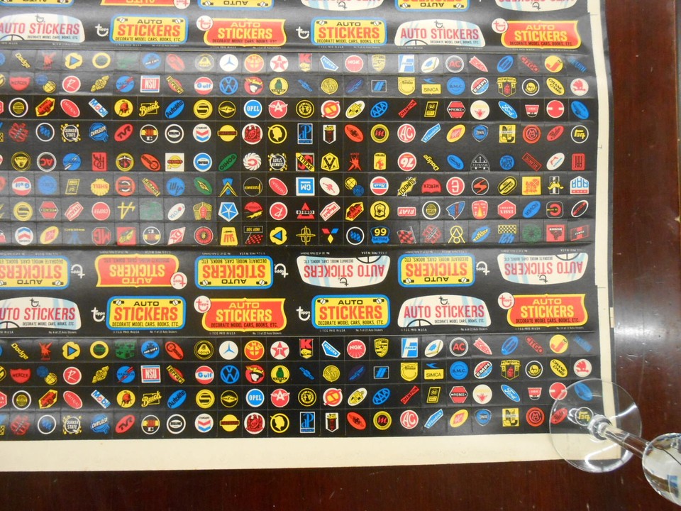 1970 TOPPS GUM WAY OUT WHEELS UNCUT SHEET - 77 INSERT CARDS - Attic ...
