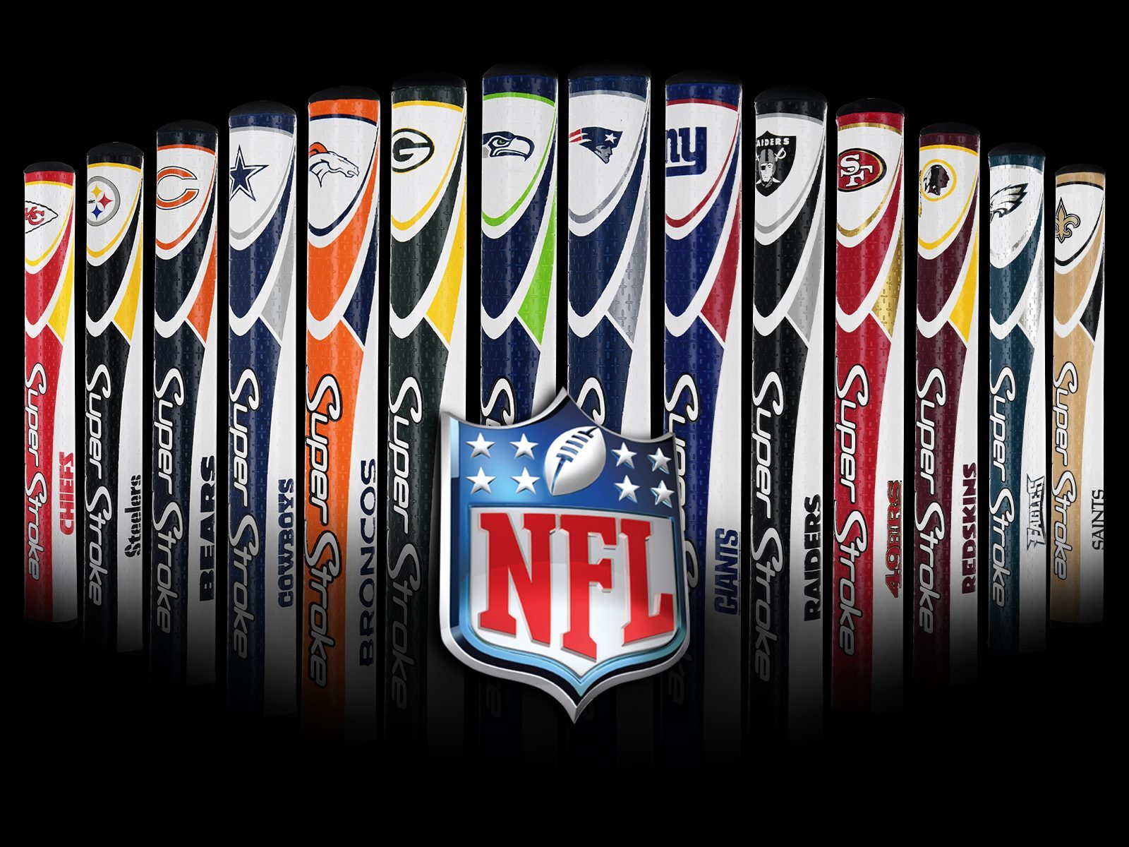 SUPERSTROKE NFL FOOTBALL TEAM GOLF PUTTER GRIP w/ BALL MARKER | eBay