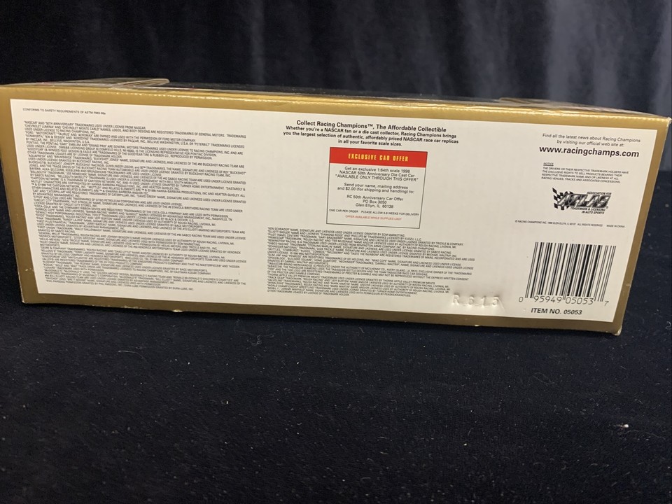 Racing Champions Lance Hooper #23 NASCAR WCW 1/24 Gold Die-Cast Car ...