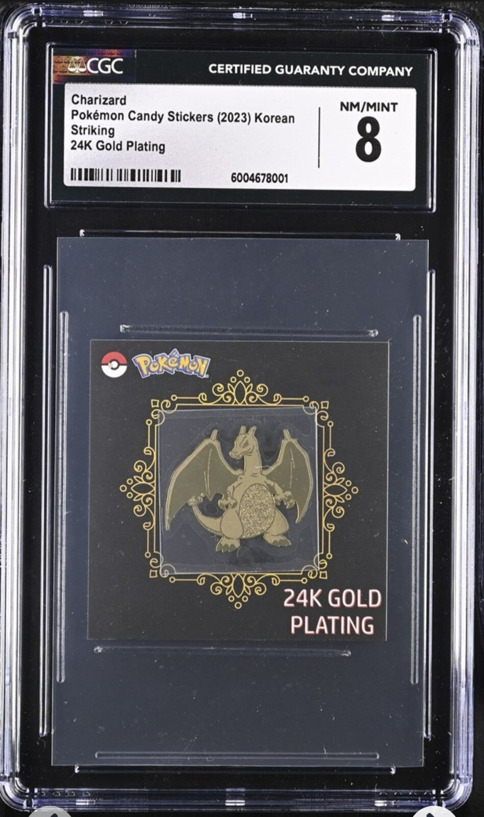 Charizard Pokemon Candy Stickers (2023) Korean Striking 24k Gold ...
