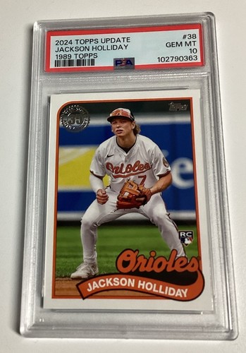 2024 Topps Update JACKSON HOLLIDAY 1989 Topps Rookie Card RC #38 PSA 10 ...