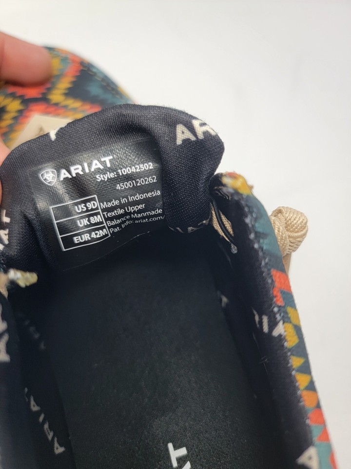 ARIAT Mens Hilo Stretch Lace Blue Aztec Sz 10.5 NWT | eBay