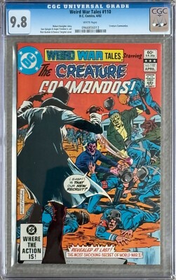 WEIRD WAR TALES #110 1982 CGC 9.8 WP - 1ST APP DR MEDUSA - CREATURE ...