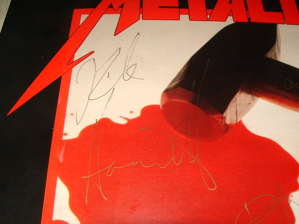 METALLICA 1983 MEGAFORCE RECORDS "KILL EM ALL" /500 LP 4X SIGNED BAS ...
