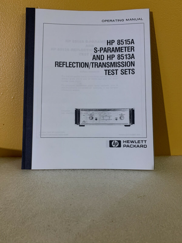 HP 08515-90015 8515A S-Parameter & 8513A Reflection/Transmission Test ...