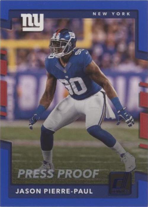2017 Panini Donruss - Jason Pierre-Paul #42 Press Proof Blue for sale ...