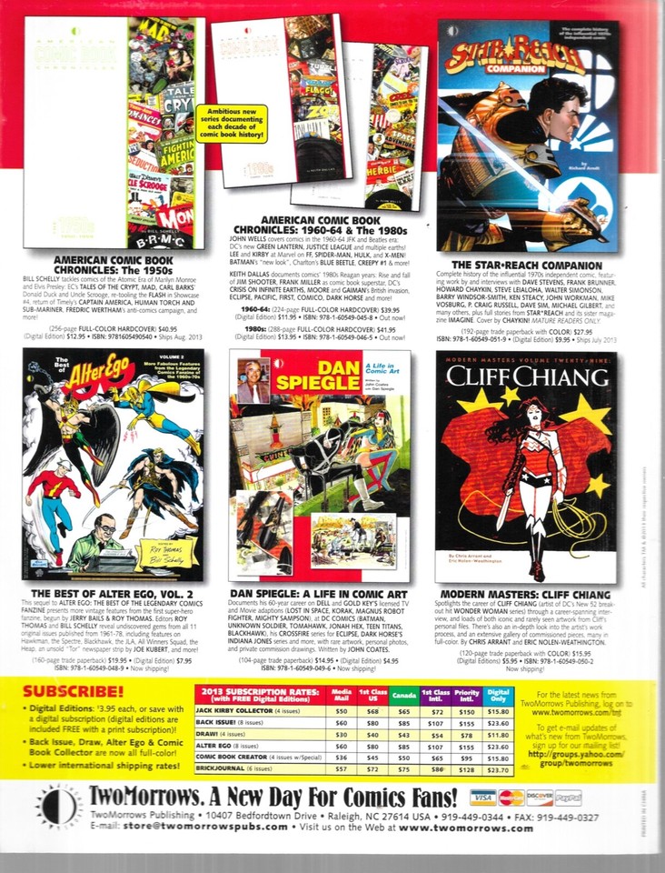 ALTER EGO Volume 3 No.119 August 2013 unread MEL KEEFER MARC SWAYZE ...