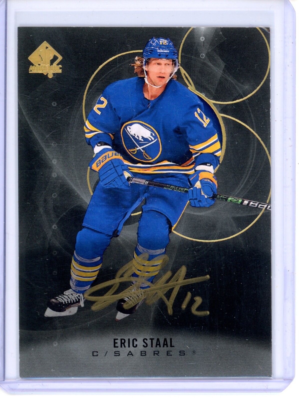 2020-21 SP Authentic Eric Staal 49 Limited Auto Gold Ink Buffalo Sabres ...
