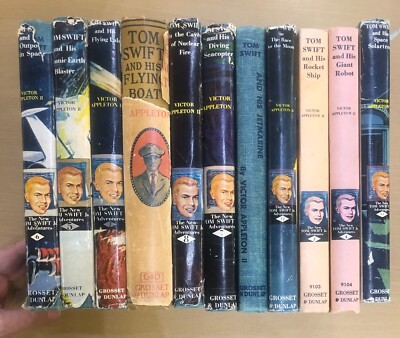 VTG Lot of 10 Tom Swift Jr Books Adventures Hardcovers (1950's). Victor ...