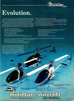 Schluter Heli-Boy Miniature RC Helicopter Ephemera Wall Art Decor Mini ...