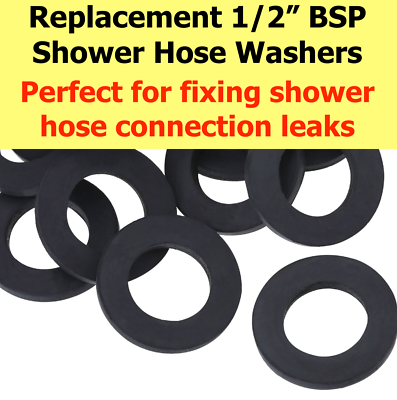 Rubber Shower Head Hose Washers 1/2" BSP / 0.5" / Half Inch / 0.5 Inch ...