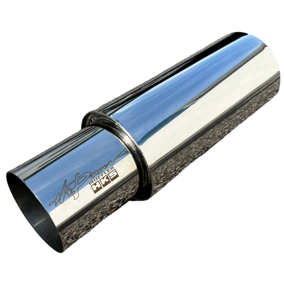 HKS OEM HI-POWER Universal Single Exhaust Muffler | 2.5 Inlet | 4.0 ...