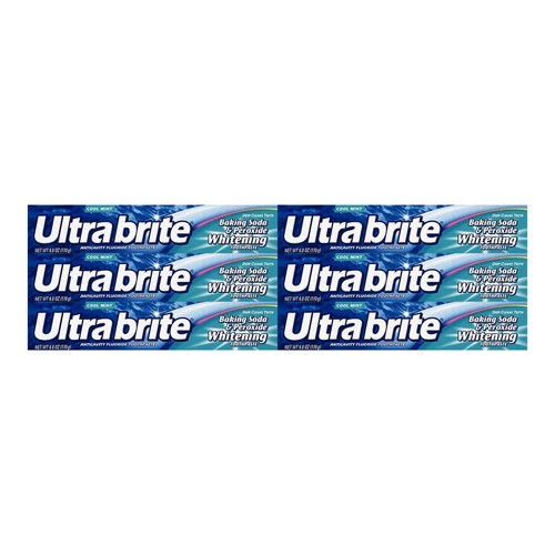 Ultra Brite Baking Soda & Peroxide Whitening Toothpaste, 6oz (170g ...